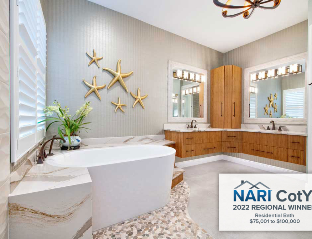 A Modern Primary Bathroom Guest Bath And Pool Bathroom Remodel In