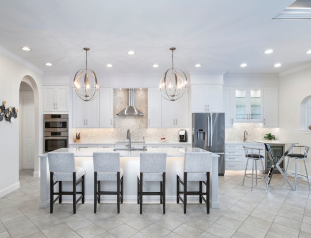 A Spacious Reconfigured Kitchen Remodel in Naples, FL